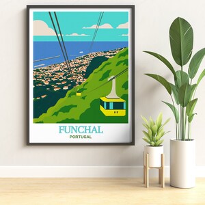 Funchal Travel Posters - Funchal Cable Car Art Collection - Madeira ...