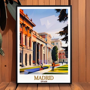 Madrid Travel Poster - Prado Museum Art - Spain Wall Art and Madrid ...