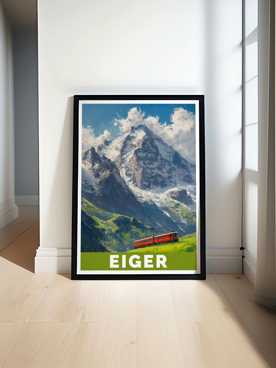 Eiger Art Print Eiger North Face Print Lauterbrunnen Poster Switzerland ...