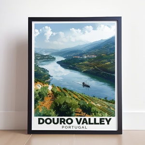 Douro Valley Scenic Art - Douro River Poster - Portugal Travel Print ...