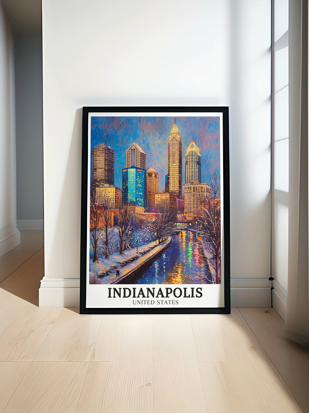 Indianapolis Travel Posters - Canal Walk Art Collection - Indianapolis ...