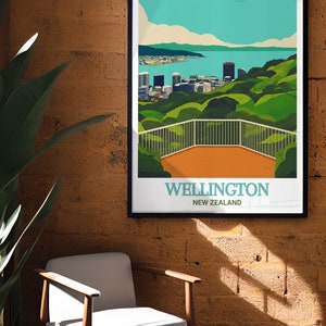 Wellington Travel Posters - Mount Victoria Lookout Art - New Zealand ...