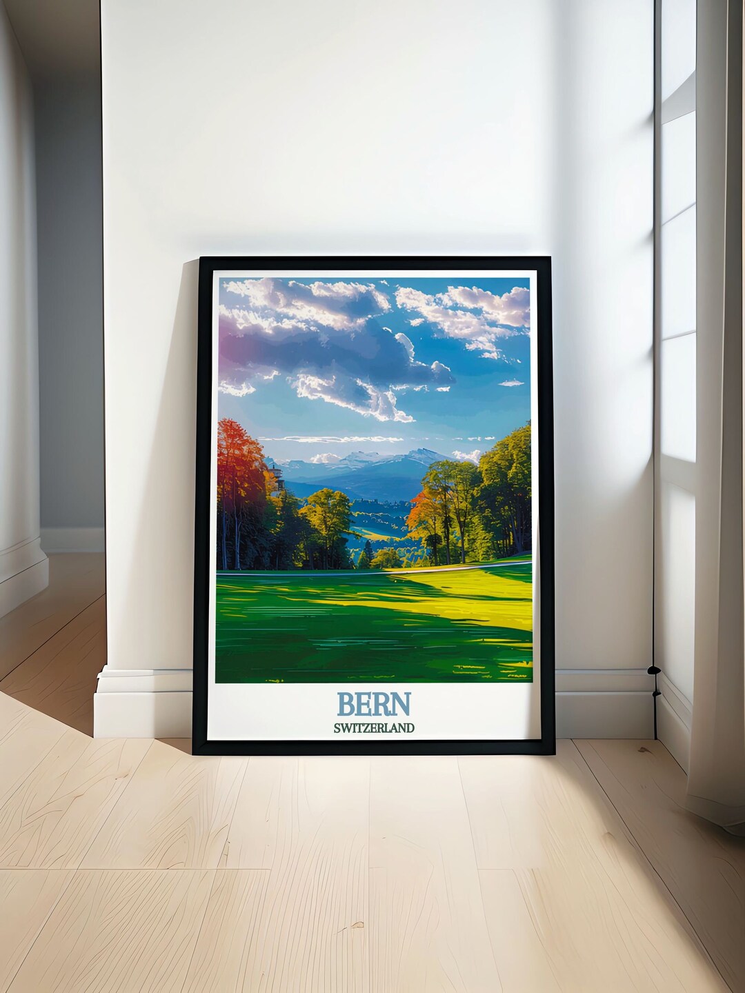 Bern Scenic Travel Posters for Wall - Gurten Peak Views - Bern Travel ...