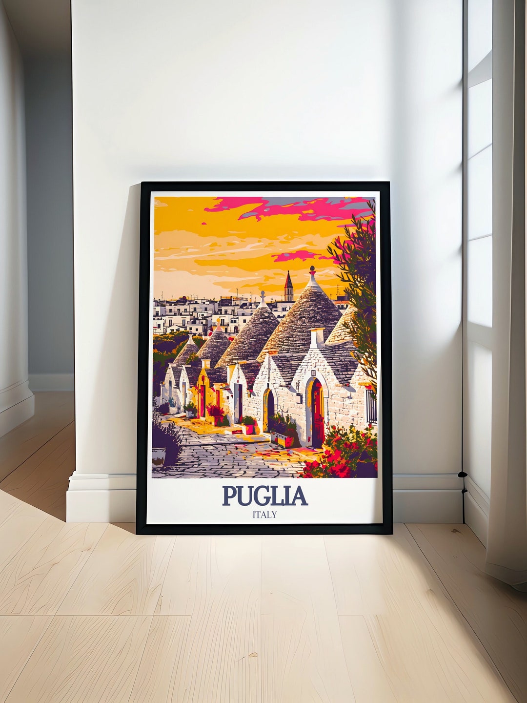 Puglia Wall Art - Trulli Houses in Alberobello Poster - Italy Wall ...