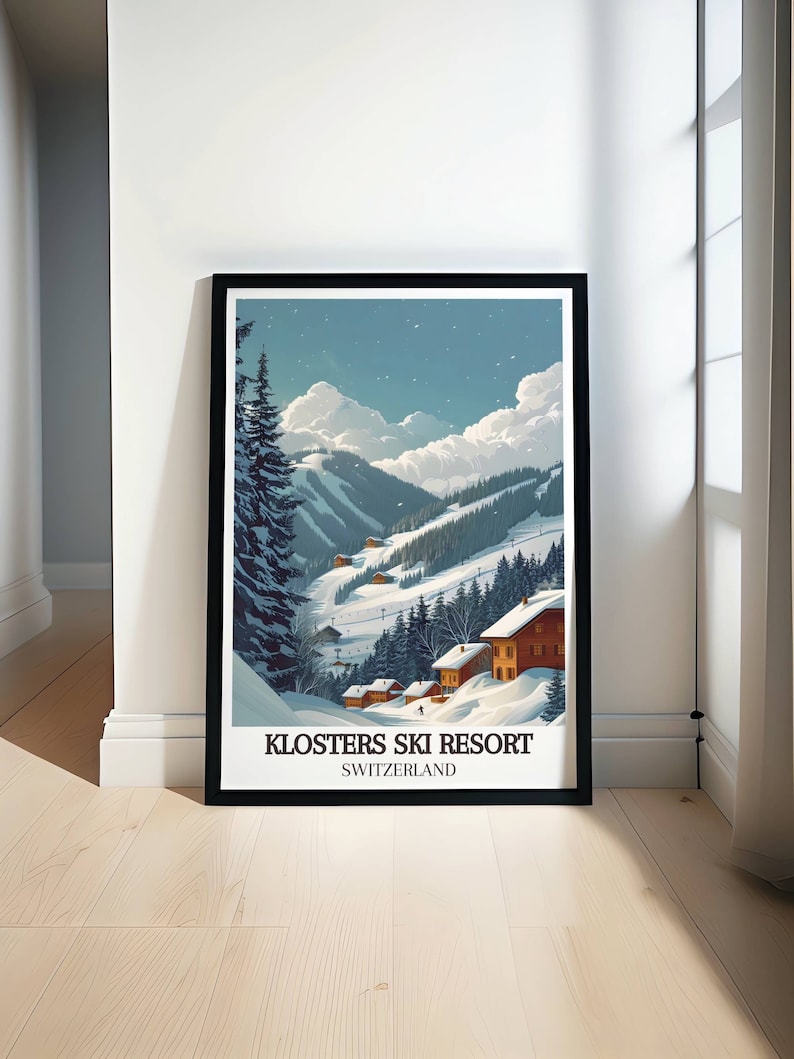 Klosters Ski Poster - Klosters Ski Print - Klosters Ski Resort ...