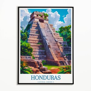 Honduras Poster - Honduras Art - Copan Ruinas Art - Copan Ruinas Print ...