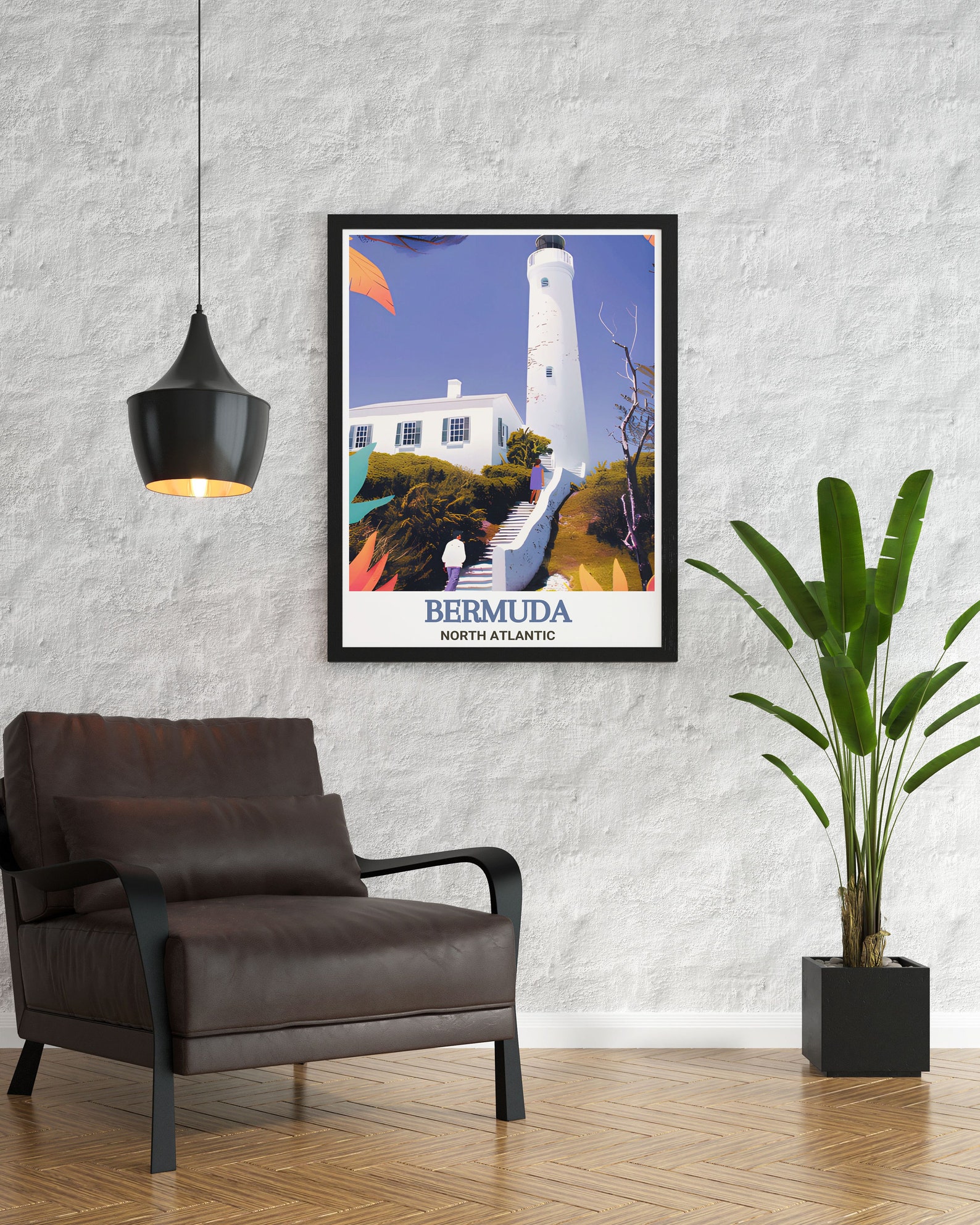 Bermuda Travel Poster - Gibbs Hill Lighthouse Wall Art - Gibbs Hill ...