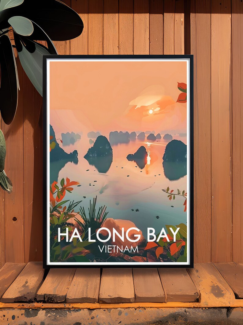 Ha Long Bay Travel Posters Dragon Tails Island Art Collection Explore ...