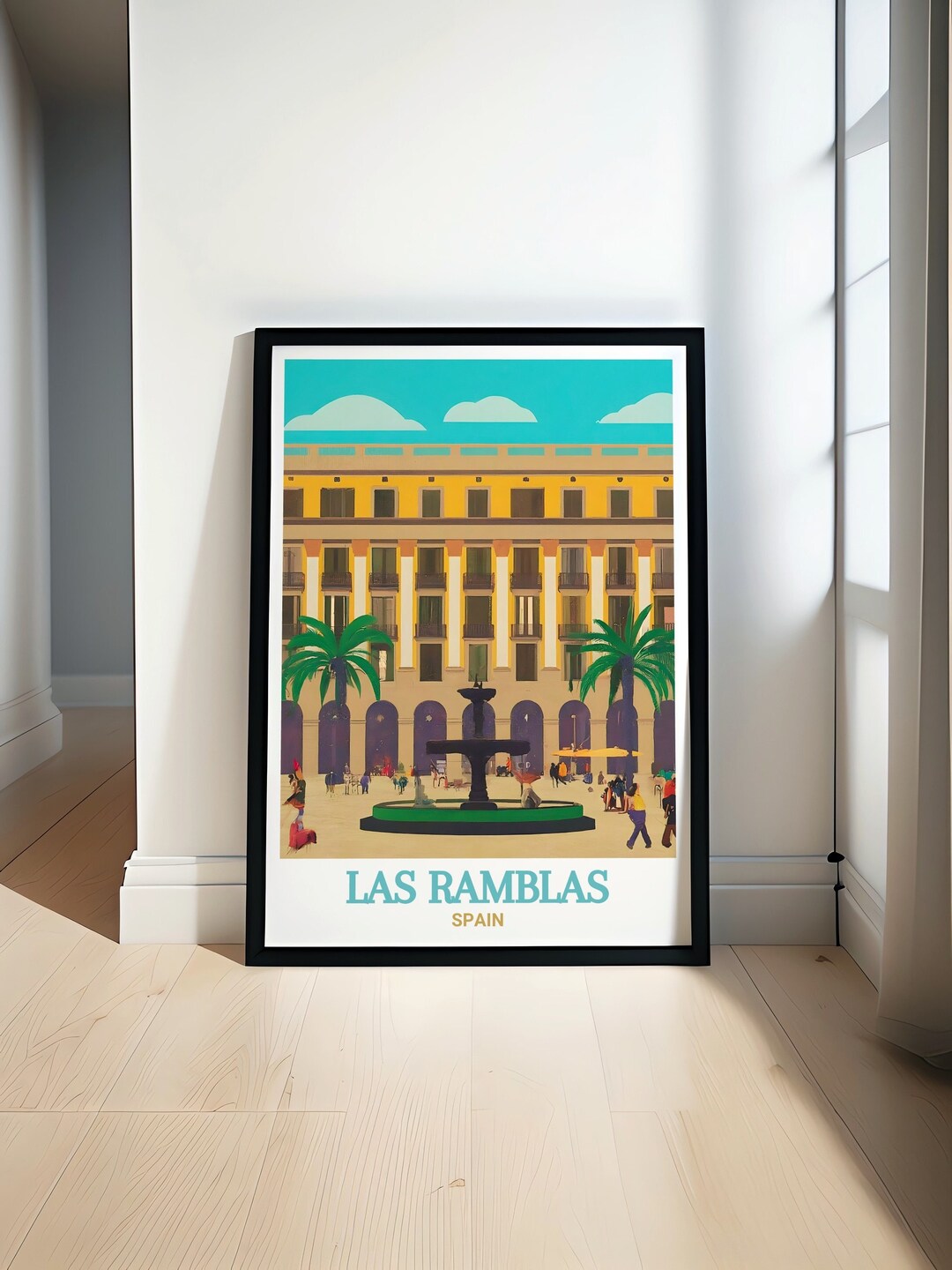 Las Ramblas Poster Collection - Plaça Reial Travel Posters - Spain ...