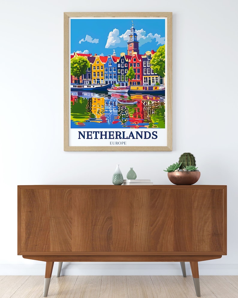 Netherlands Wall Art - Framed Amsterdam Canal Print - Westerkerk Canvas ...
