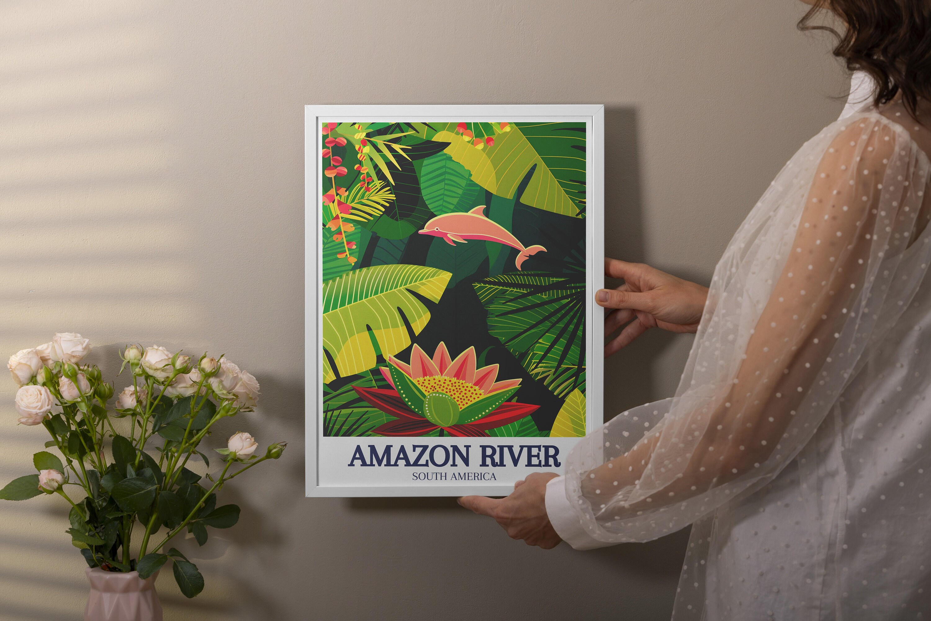 Amazon River Poster - Framed Victoria Regia Water Lily Print - Amazon ...