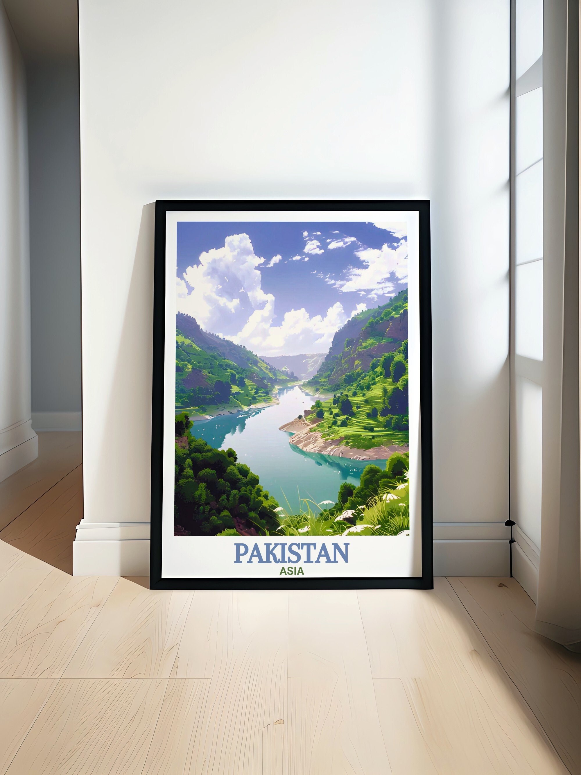 Pakistan Travel Prints Pakistan Posters and Jhelum River Art Pakistan ...