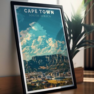 Cape Town Wall Art - Table Mountain Travel Posters- Cape Town Art ...
