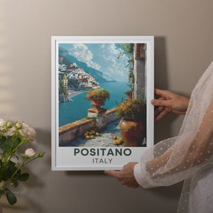 Positano Italy Wall Art - Positanesi D'america Travel Poster for Home ...