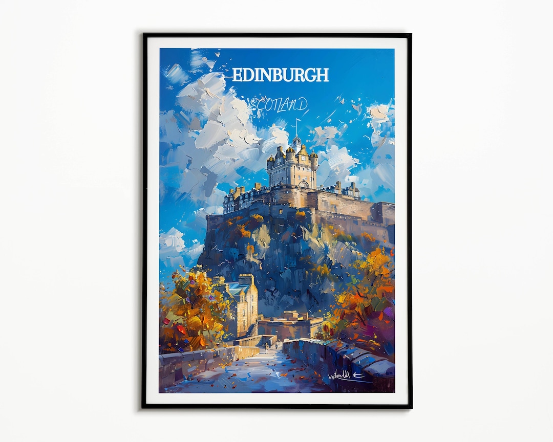 Edinburgh Travel Poster Edinburgh Castle Edinburgh Print Scotland Art ...