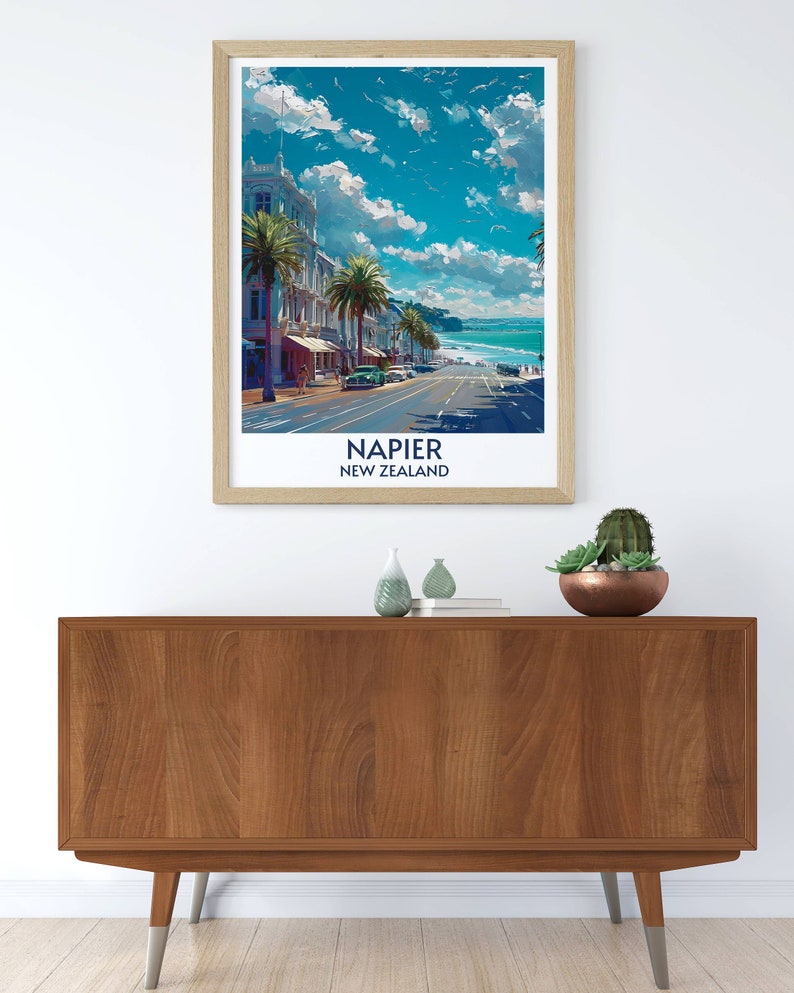 Napier Travel Poster Marine Parade Art Artistic Prints Celebrating New ...