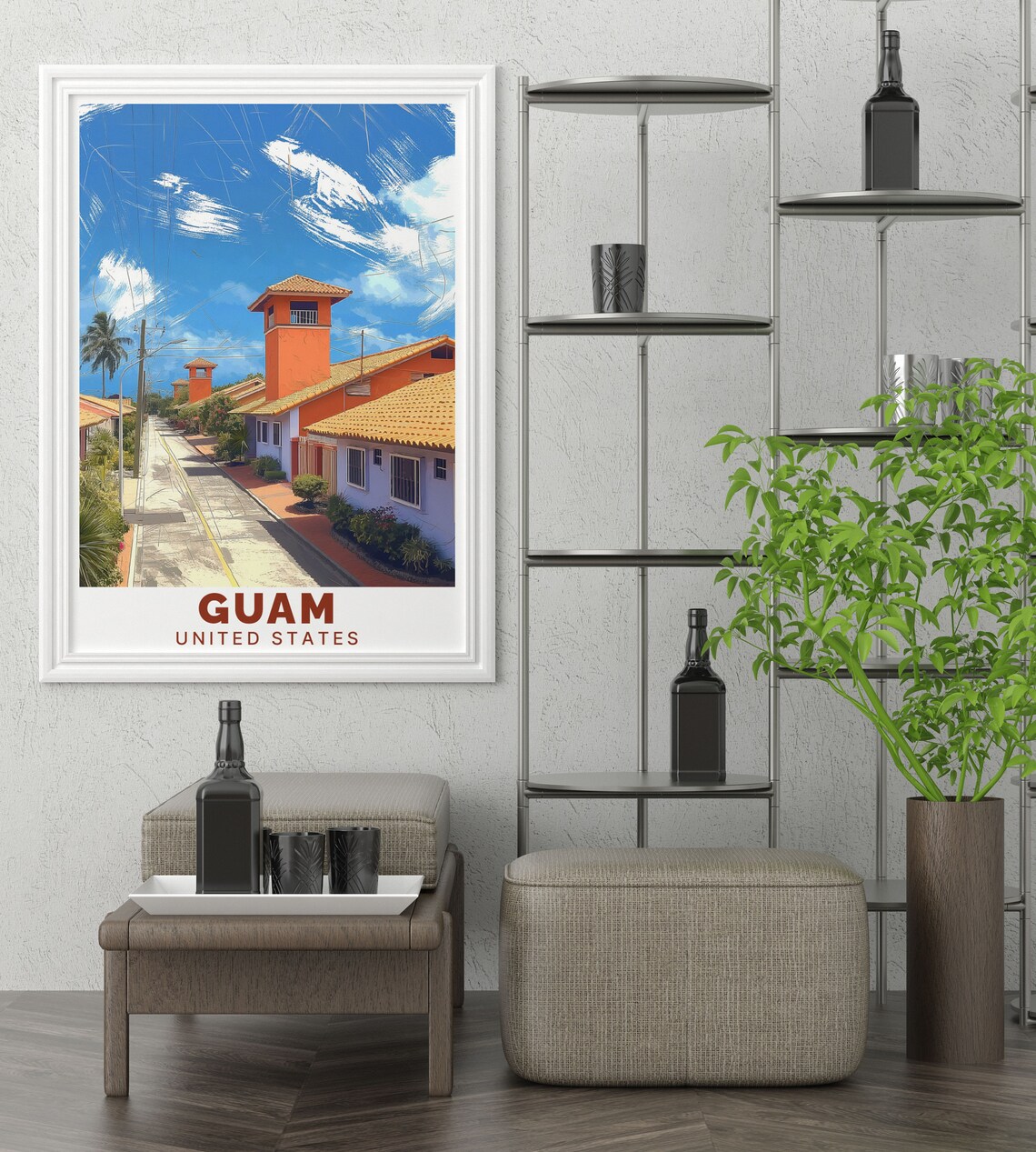 Guam Poster Chamorro Village Print Stunning Island Wall Art Serene ...