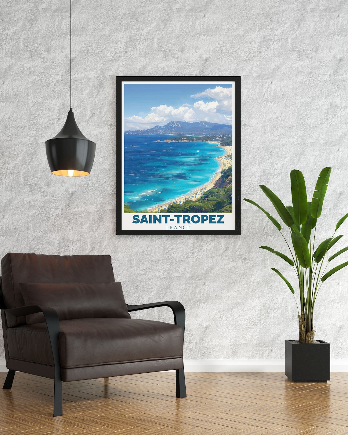 St Tropez Poster Pampelonne Beach Decor St Tropez Travel Art Collection St Tropez Home Art ...
