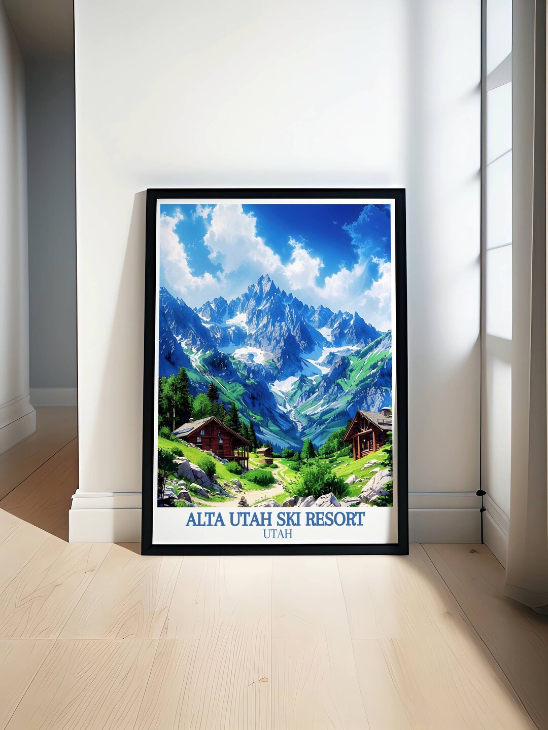 Albion Basin and Alta Utah Ski Resort Posters Framed Ski and National ...