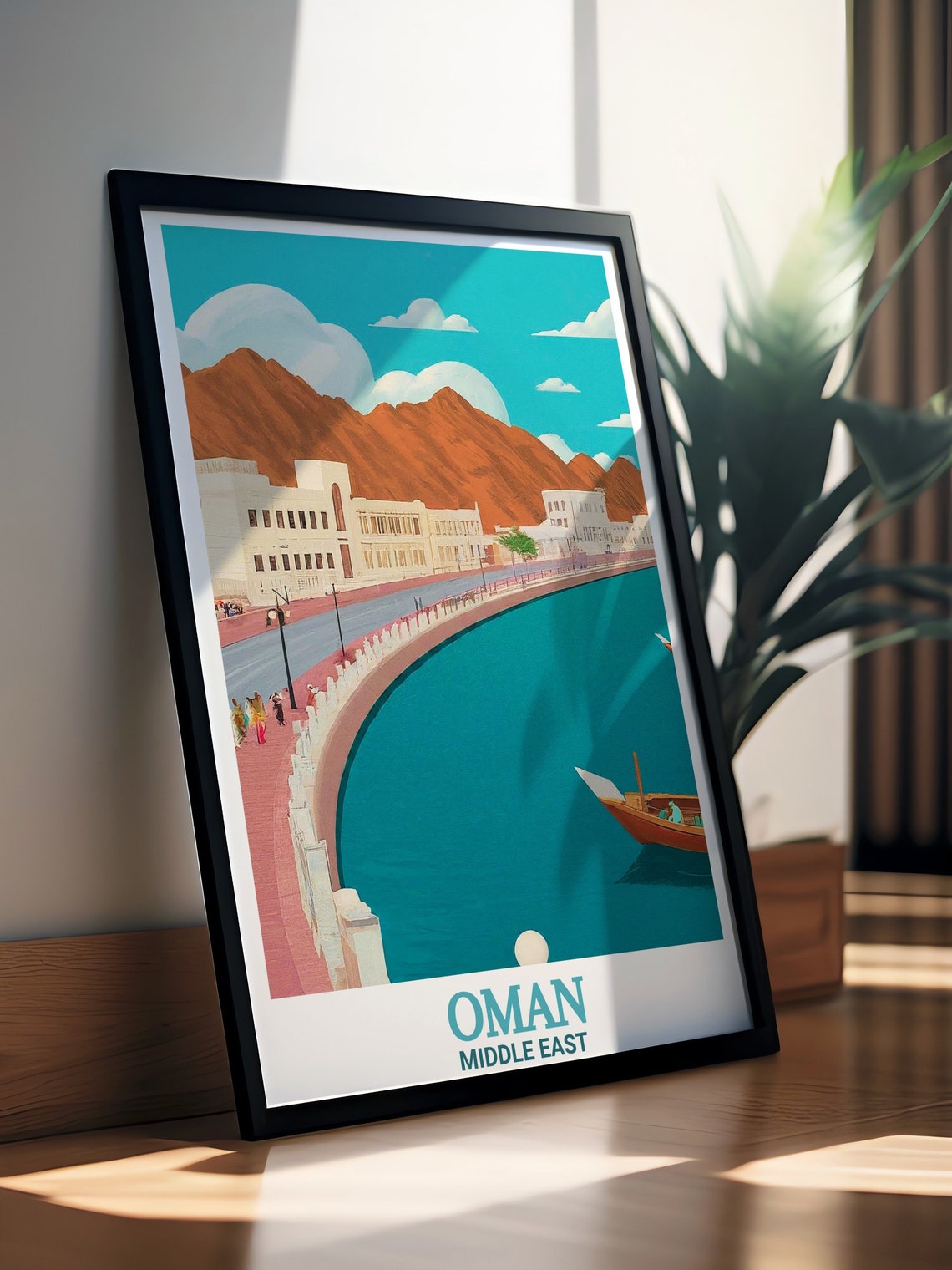 Oman Art Collection Mutrah Corniche Posters Arabian Elegance Mutrah ...