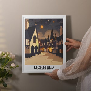 Lichfield Travel Art - Town Centre and Cathedral Posters - Lichfield ...