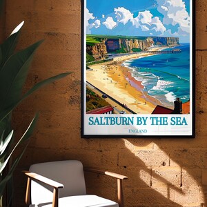Saltburn Beach Prints and Retro Wall Art - Saltburn Beach Art ...