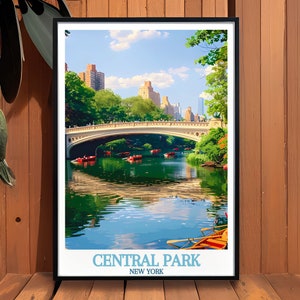 Central Park Travel Posters - Bow Bridge Posters - Scenic NYC Prints ...