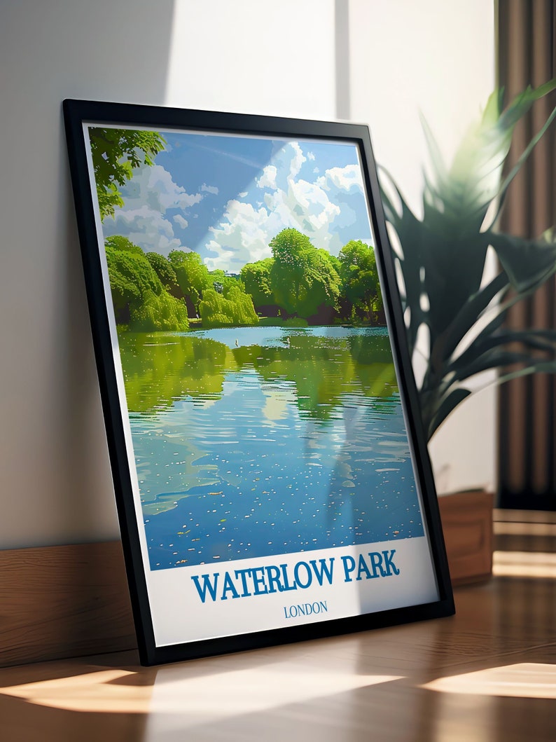 Waterlow Parktravel Print Highgate Ponds Art Poster for Home and Office ...