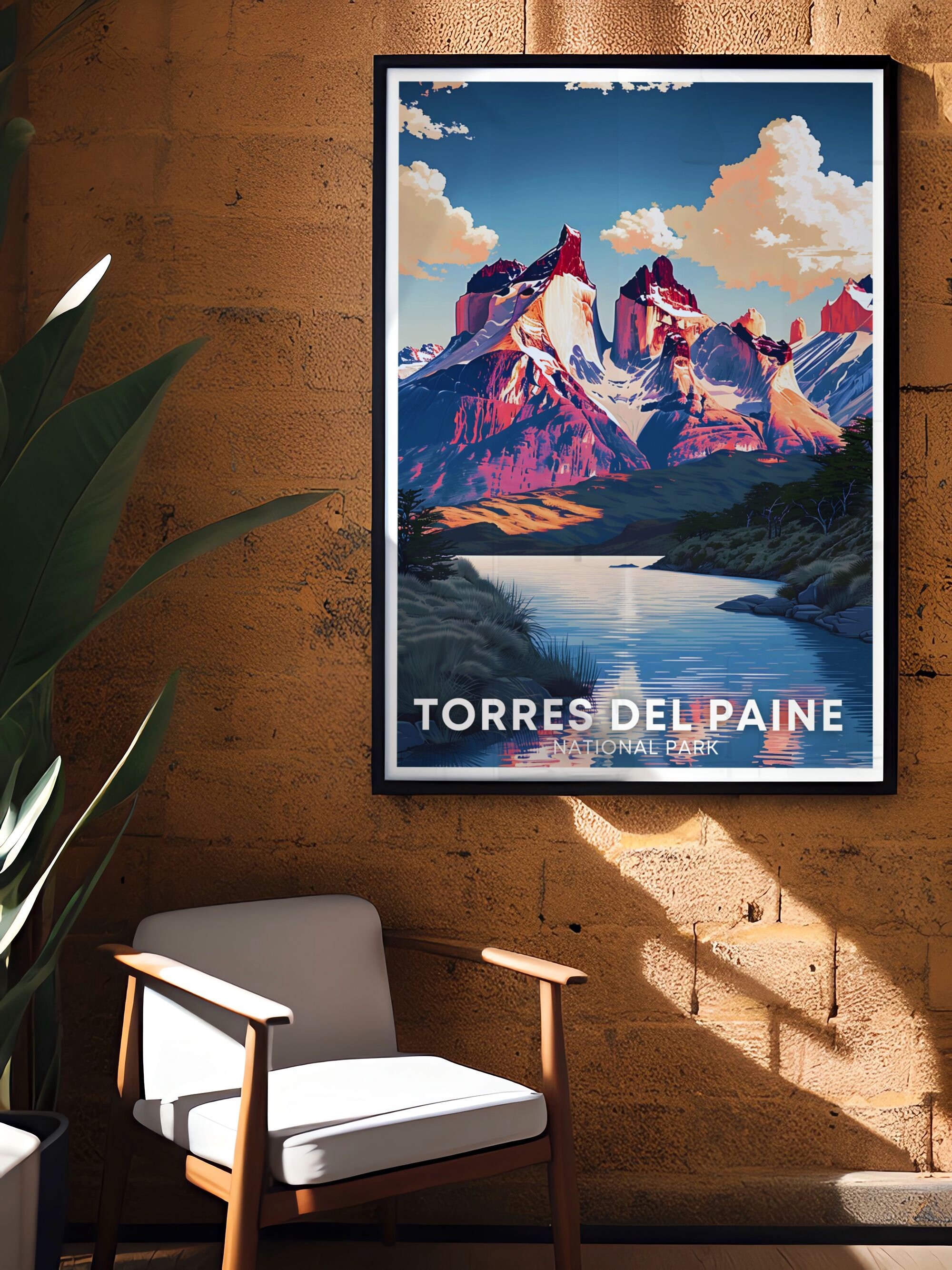 Torres Del Paine Poster Cuernos Del Paine Art Uernos Del Paine Print ...