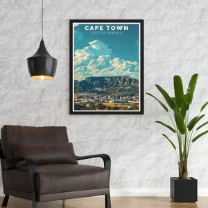 Cape Town Wall Art - Table Mountain Travel Posters- Cape Town Art ...
