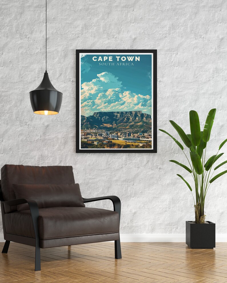 Cape Town Wall Art - Table Mountain Travel Posters- Cape Town Art ...