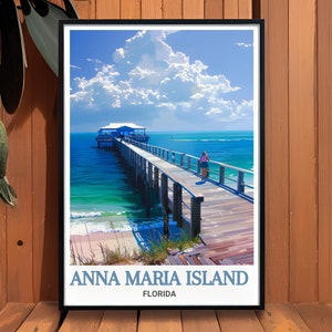 Florida Anna Maria Island Wall Art Anna Maria City Pier Art Print Anna ...