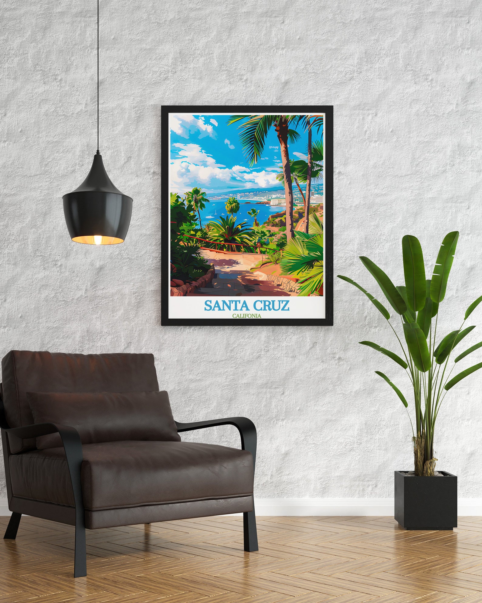 Santa Cruz Travel Poster - Posters and Prints of Palmetum De Santa Cruz ...