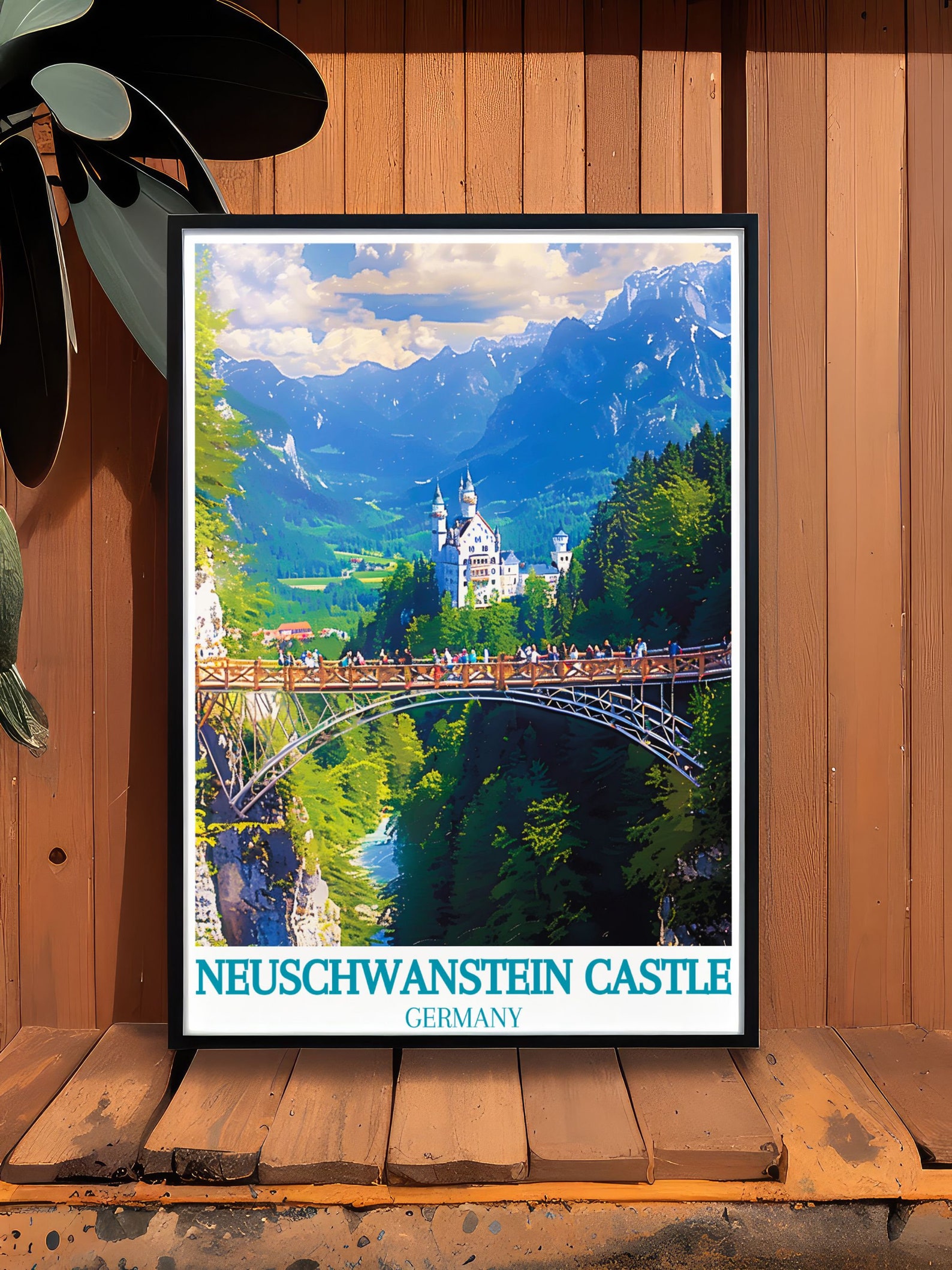 Neuschwanstein Castle Mystical German Landscape Art Traditional German ...