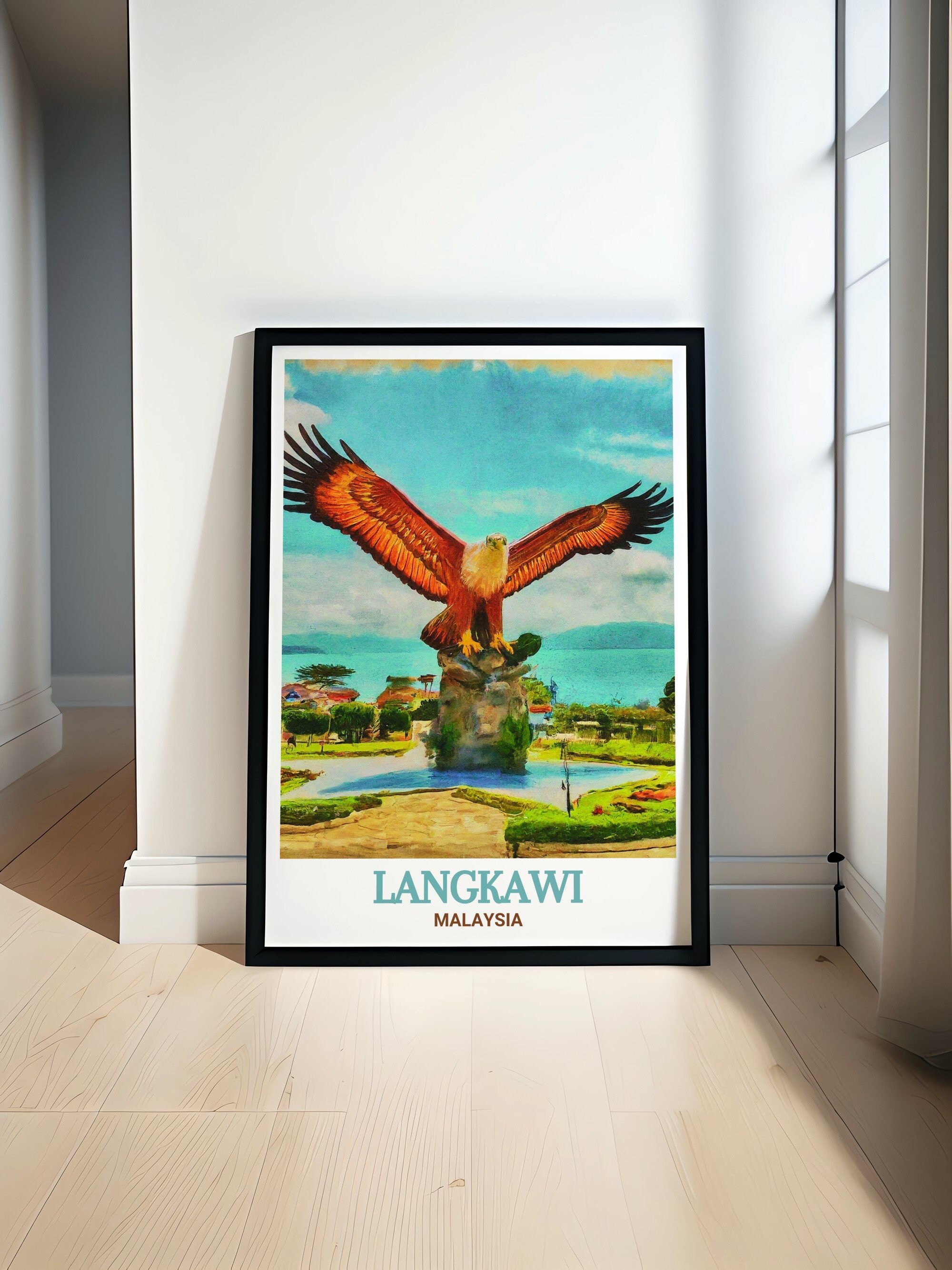 Langkawi Travel Poster Eagle Square Travel Print Eagle Square Decor ...
