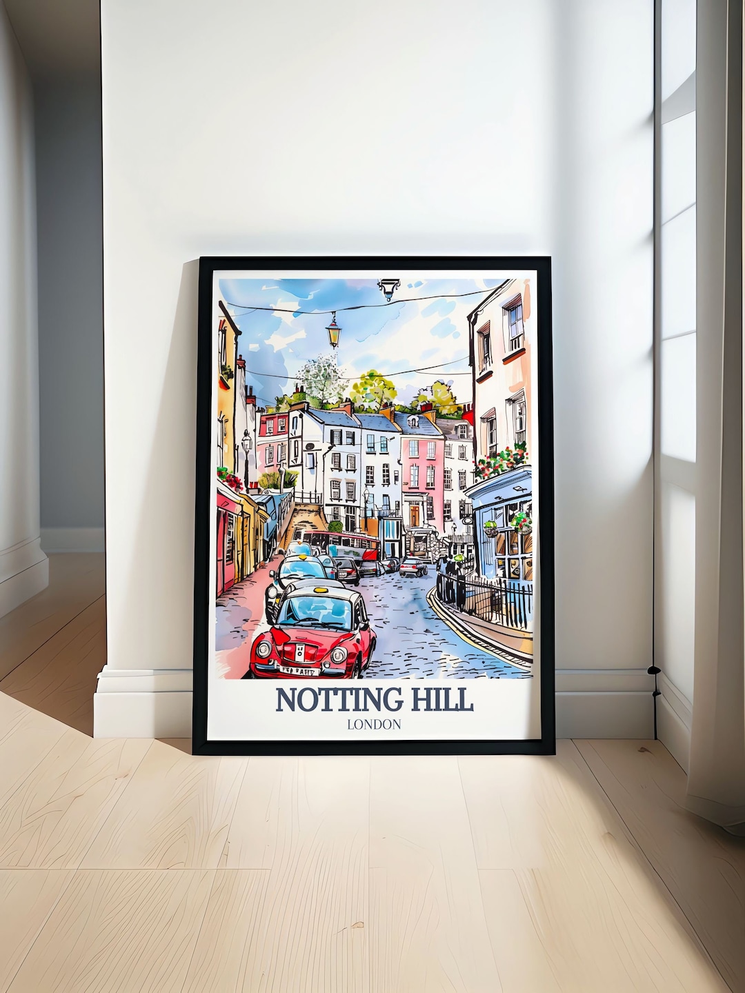 Notting Hill Print - Portobello Road Print - Talbot Road Travel Poster ...