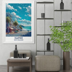 Napier Travel Poster Marine Parade Art Artistic Prints Celebrating New ...