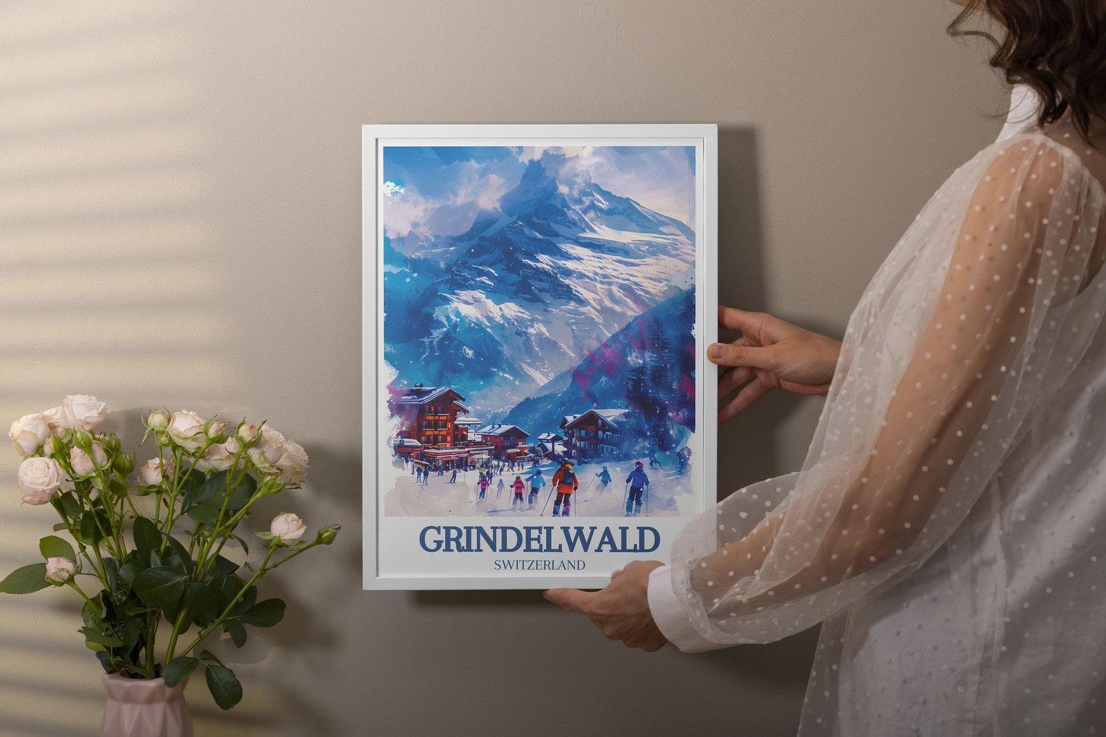 Grindelwald Posters - Swiss Alps Wall Art - Jungfrau Print ...