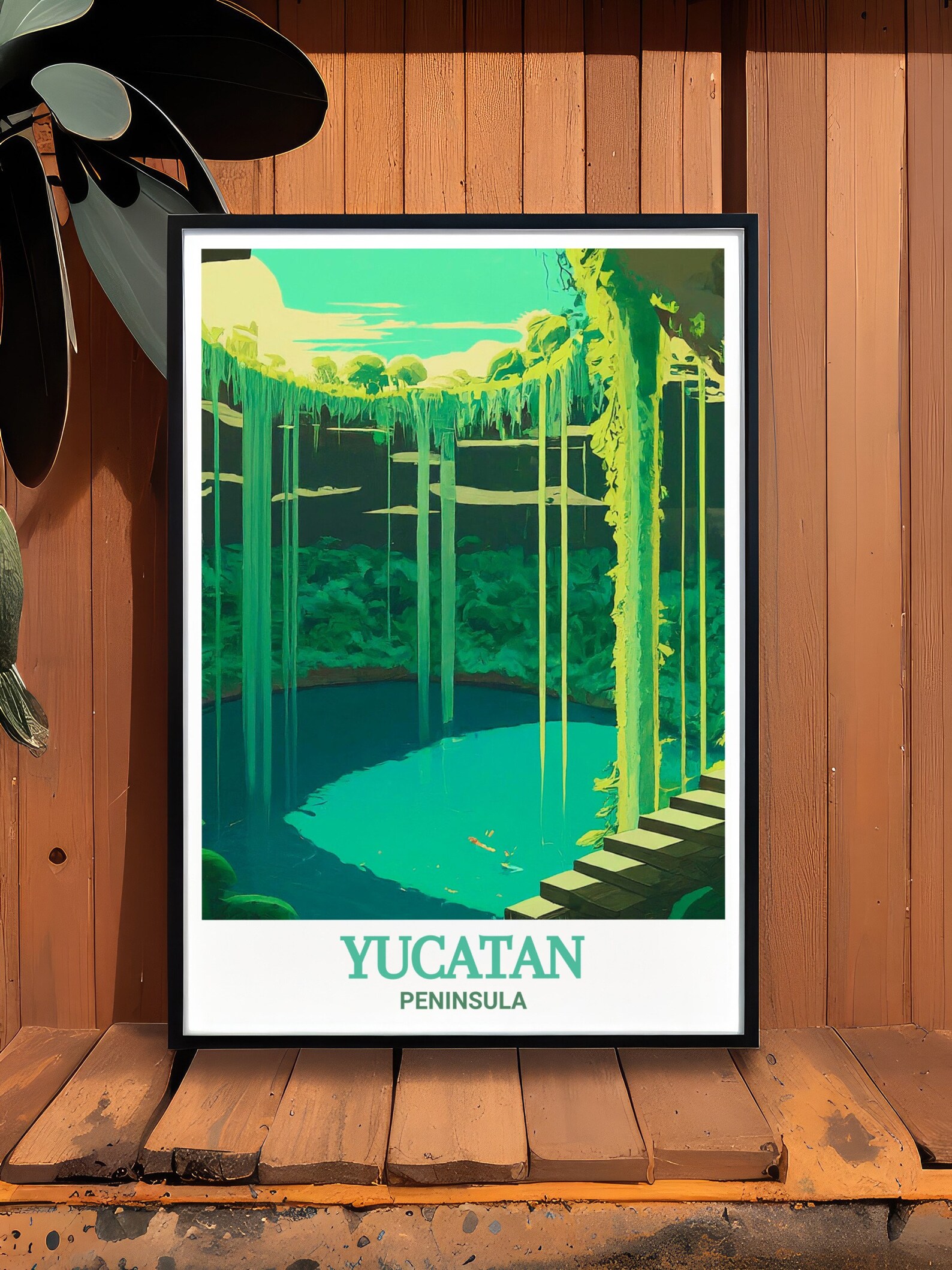 Yucatan Peninsula Art - Ik Kil Canvas Art - Cenote Ik Kil Art - Yucatan ...