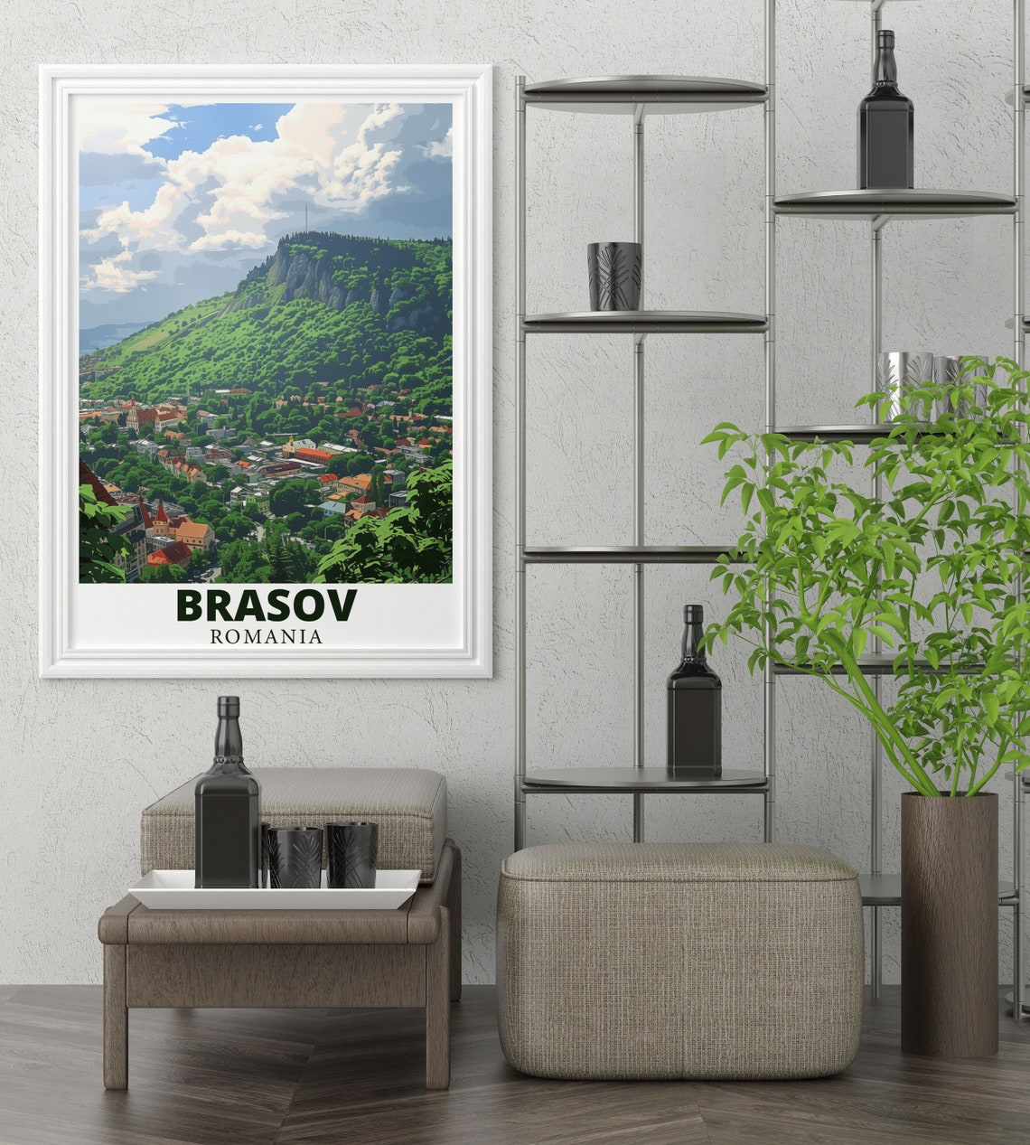 Brasov Romania Wall Art - Tampa Mountain Travel Poster - R Brasov Art ...