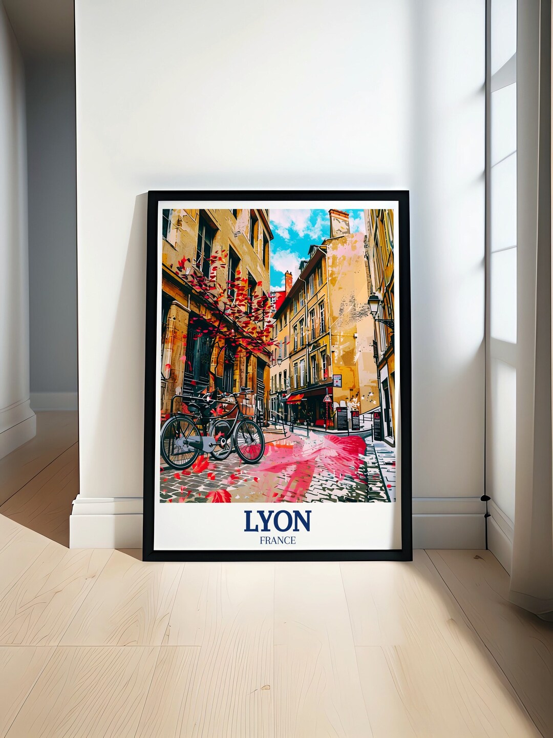 Lyon Art Prints - Old Town Travel Posters - Trinity Town Square Decor ...