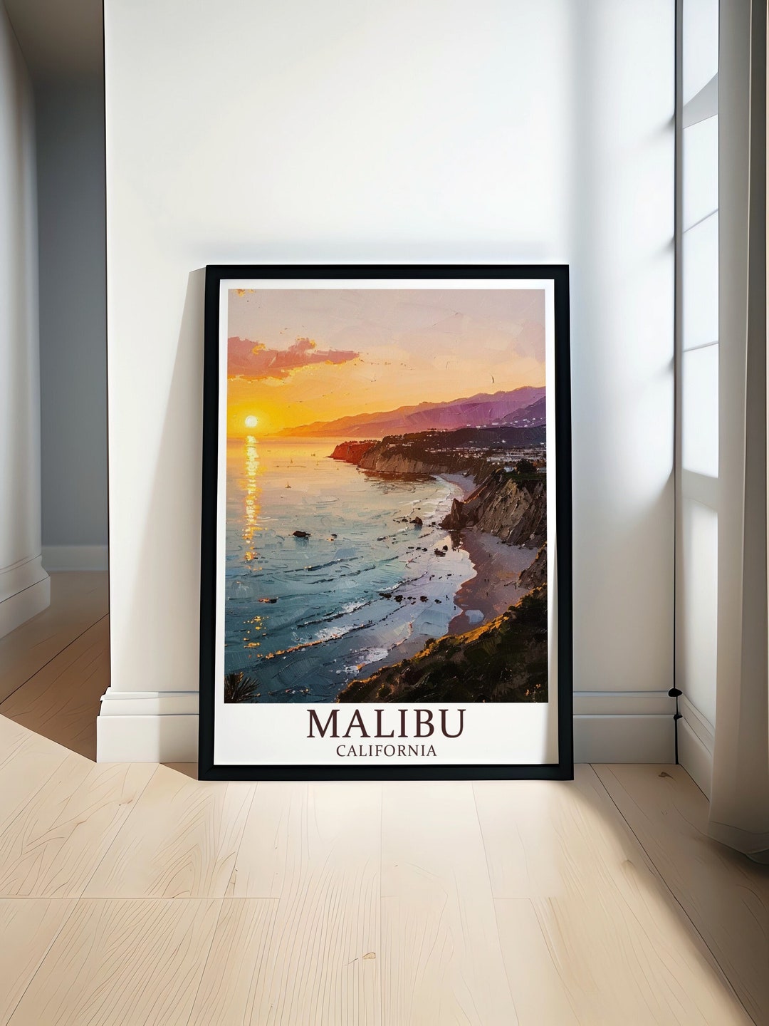 Malibu Travel Poster - Zuma and Malibu Wall Art Collection- Malibu and ...