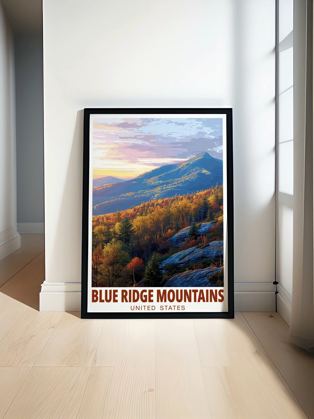 Blue Ridge Mountains Travel Print - Grandfather Mountain Art ...