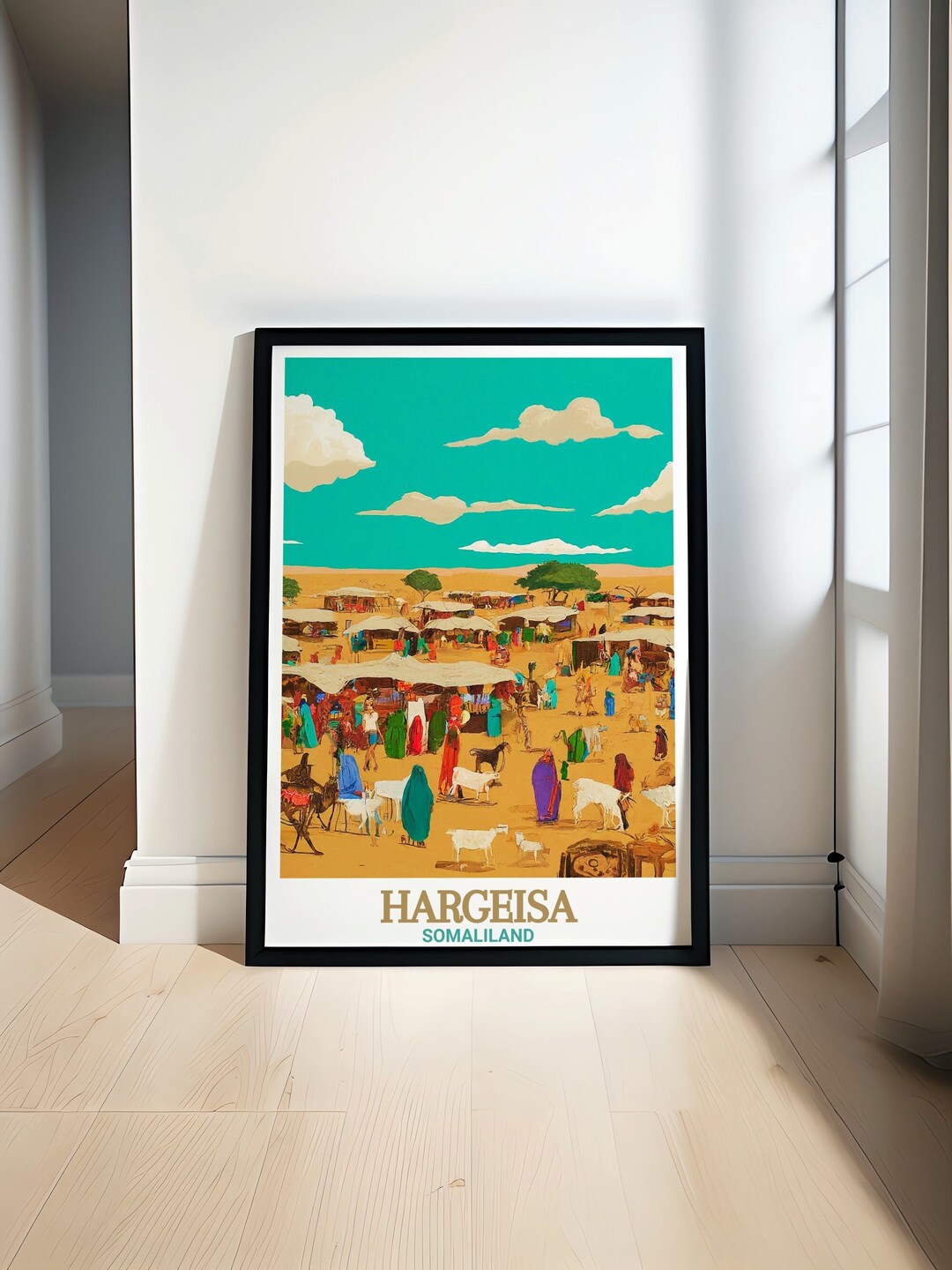 Hargeisa Wall Art - Livestock Market Travel Posters - Somaliland Travel ...