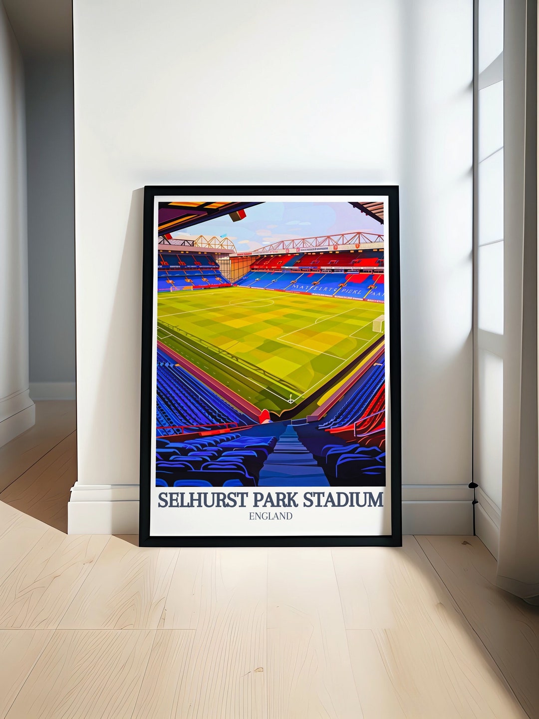 Selhurst Park Stadium Travel Poster Minimalistic Main Stand and Arthur ...