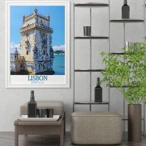 Lisbon Poster Collection - Belém Tower Brilliance - Iconic Portugal Art ...