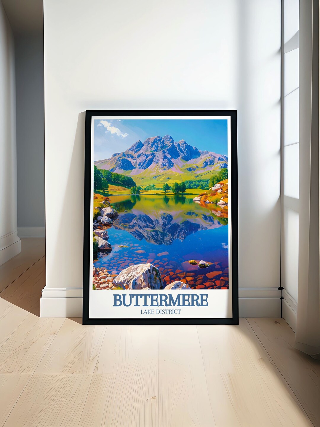 Buttermere Lake Canvas Art - Lake District Travel Wall Art - the ...