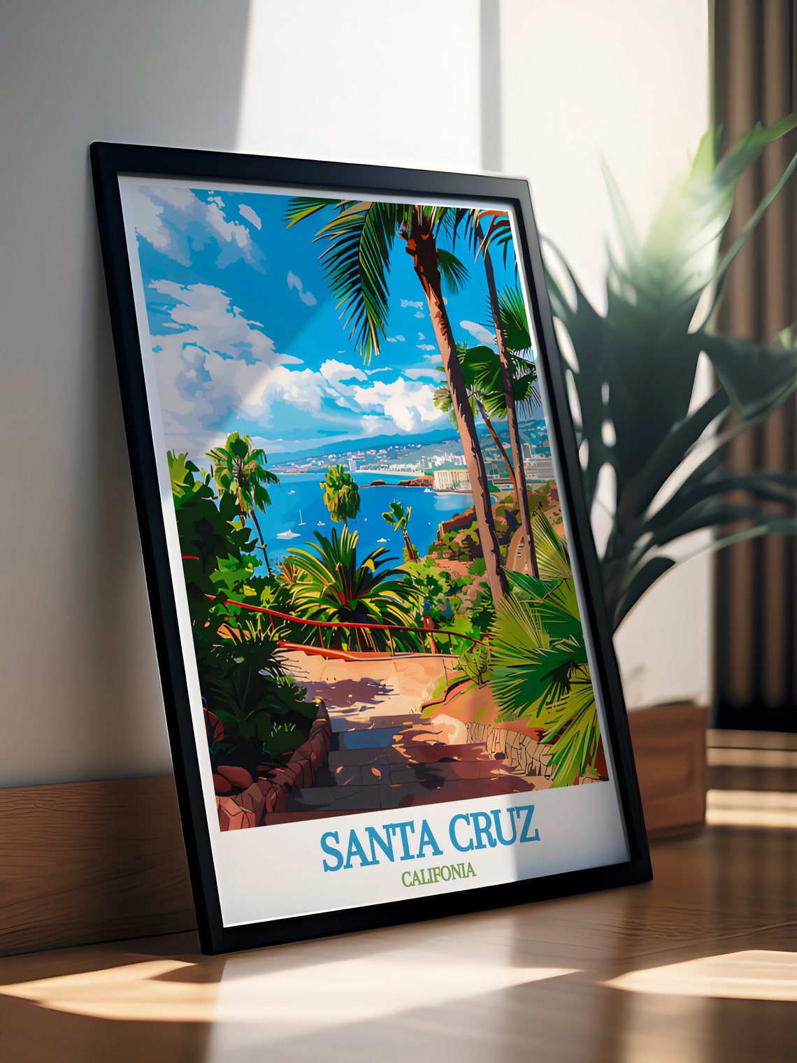 Santa Cruz Travel Poster Posters and Prints of Palmetum De Santa Cruz ...