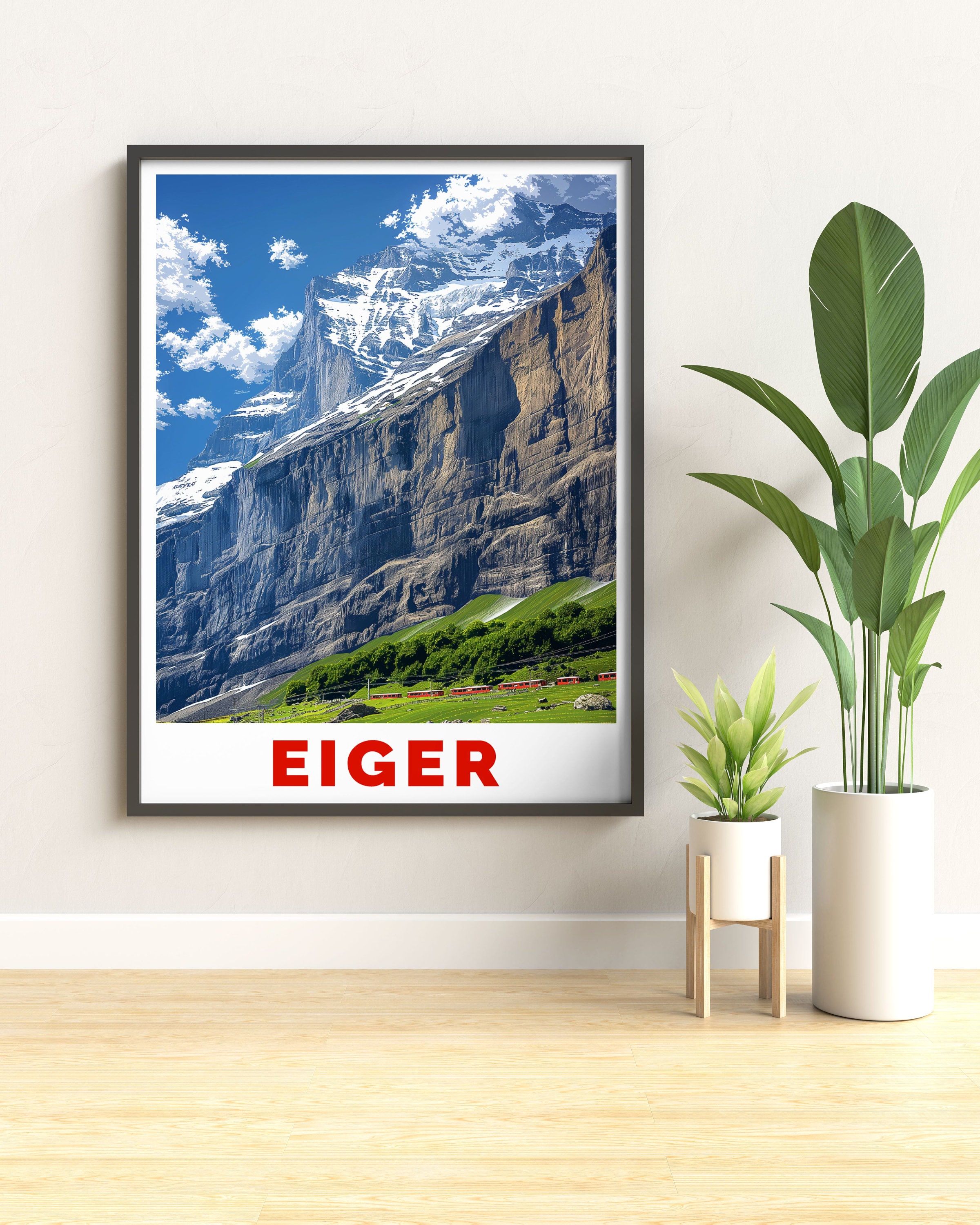 Eiger Prints Eiger Art Vintage Travel Print of Eiger Retro Travel ...
