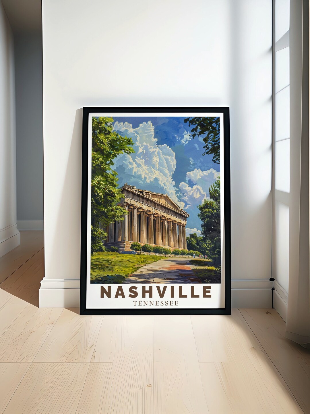 Nashville Travel Poster - Parthenon Travel Posters and Decor Gifts ...